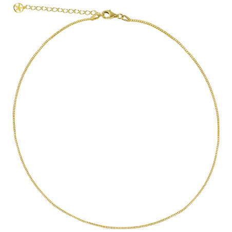 Silver and gold plated curb chain necklace | Hago